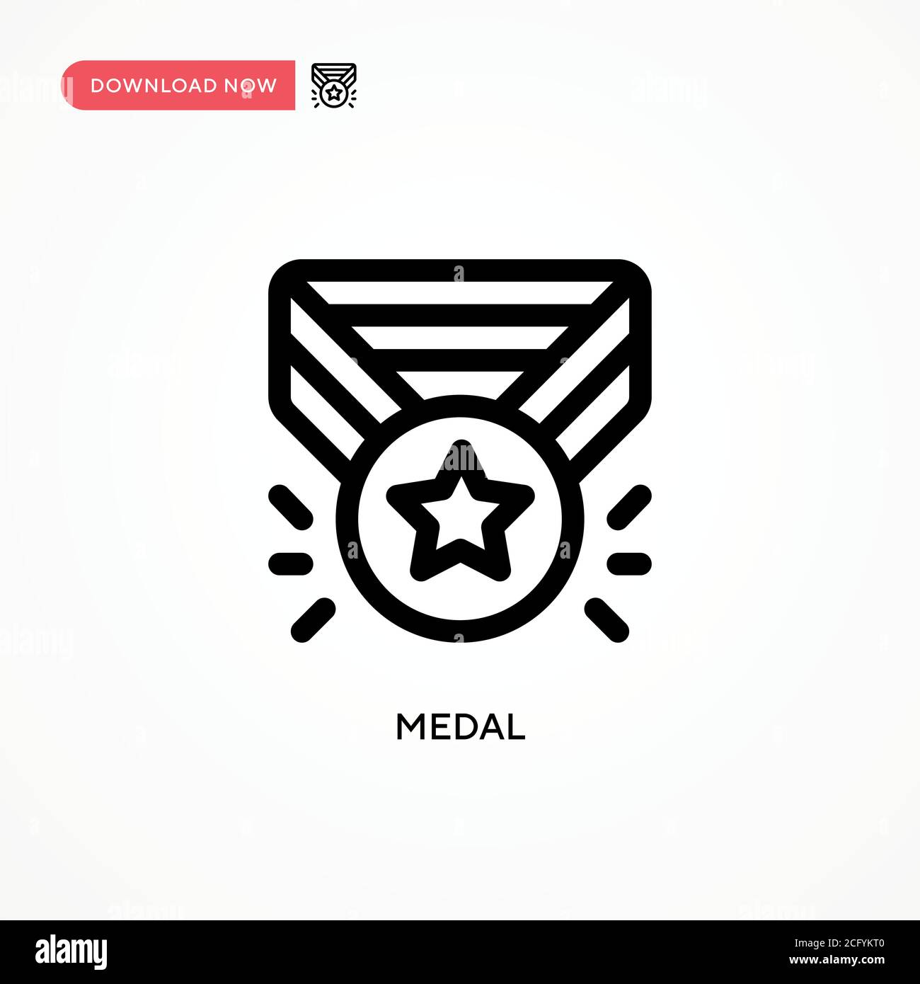 Medal Simple vector icon. Modern, simple flat vector illustration for ...