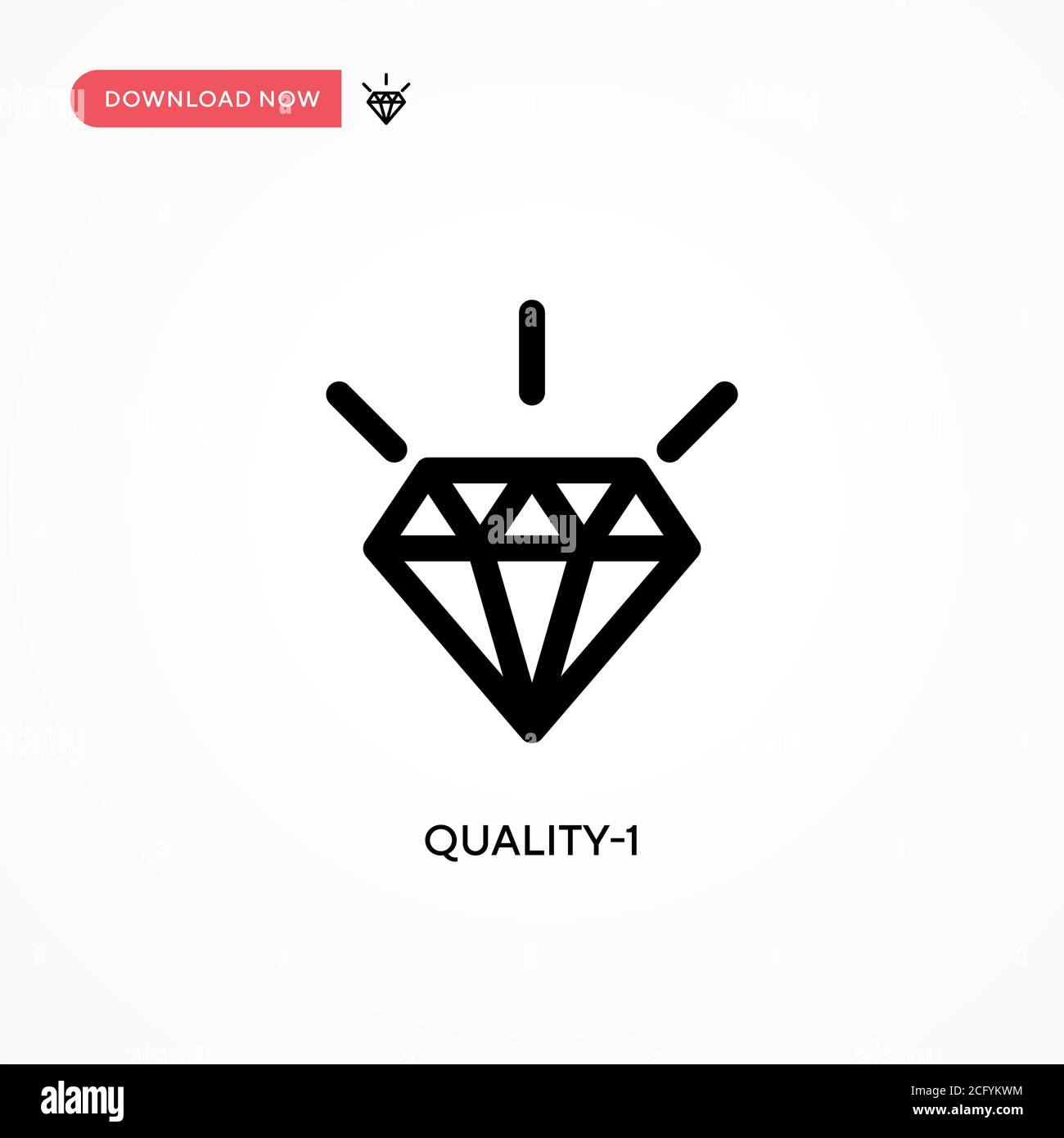 Quality-1 Simple vector icon. Modern, simple flat vector illustration ...