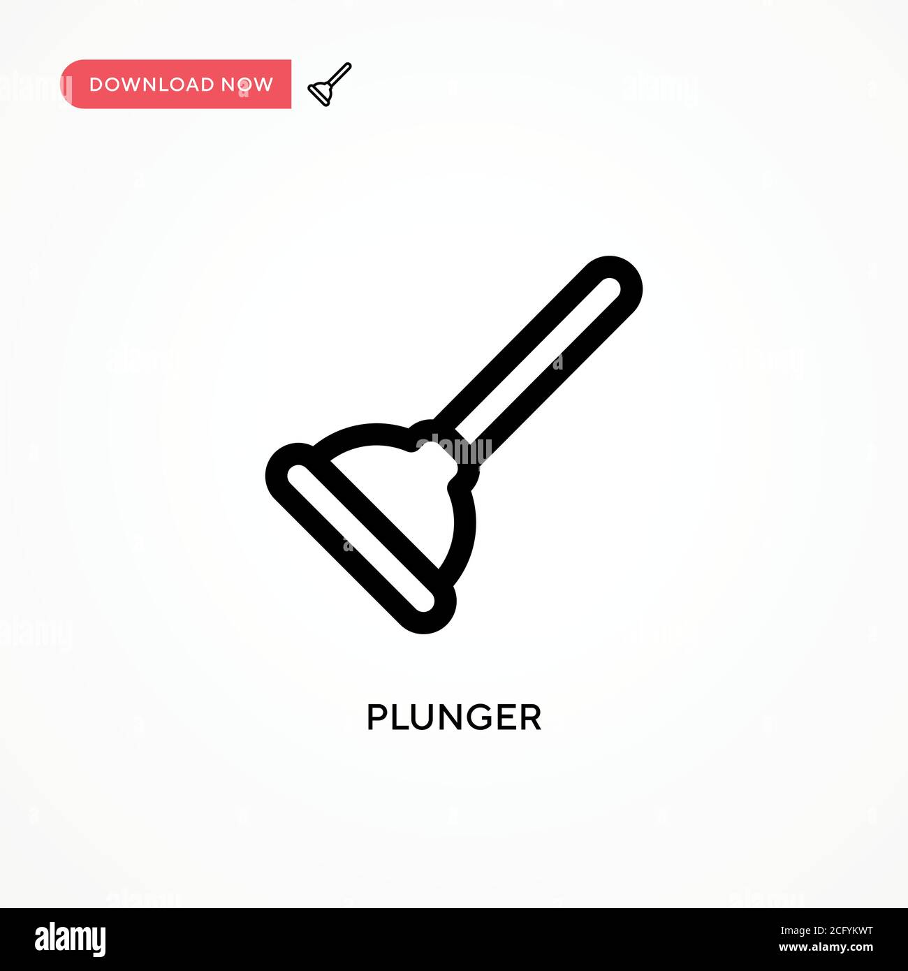 Plunger Simple vector icon. Modern, simple flat vector illustration for ...
