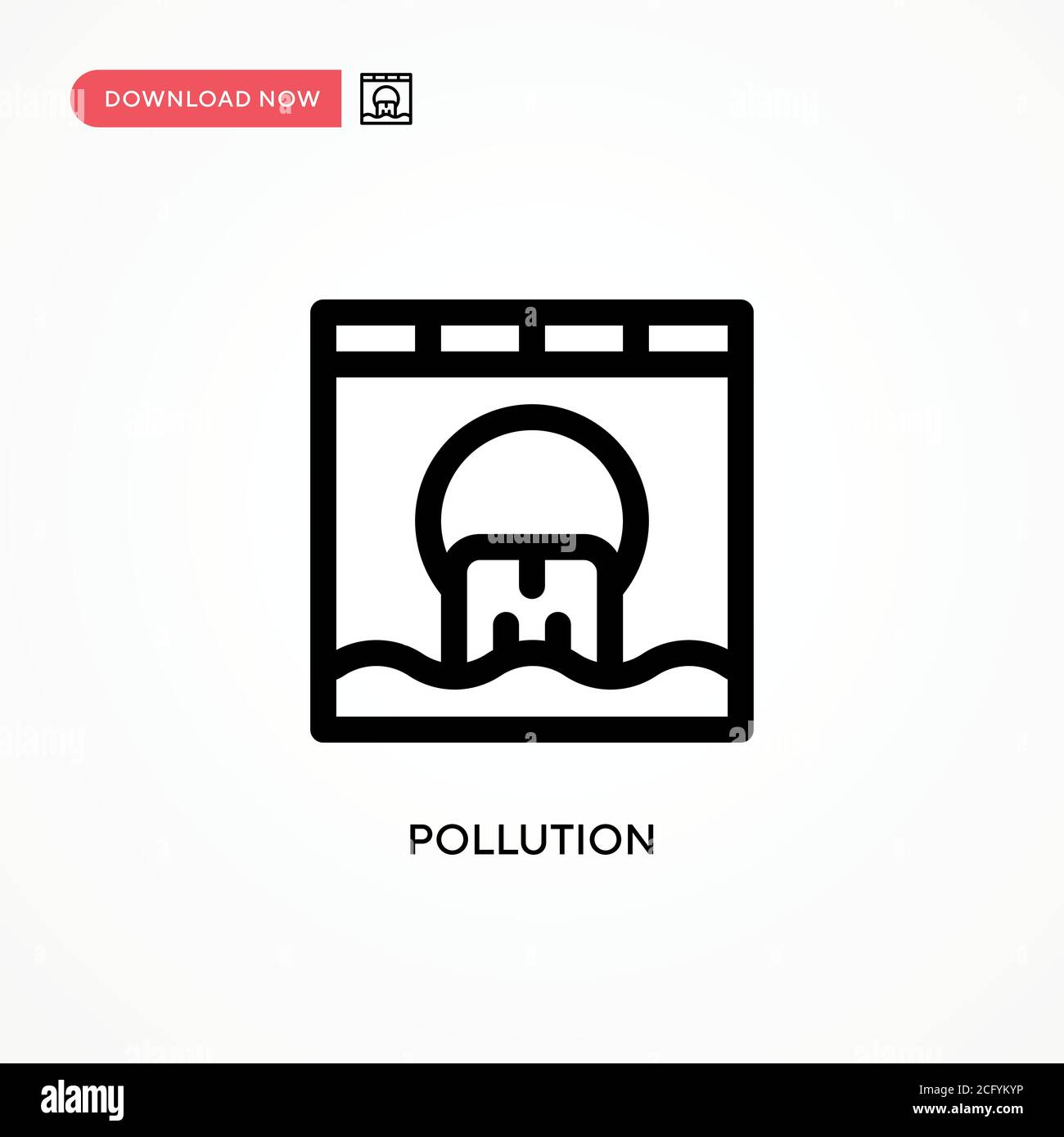 Pollution Simple vector icon. Modern, simple flat vector illustration ...