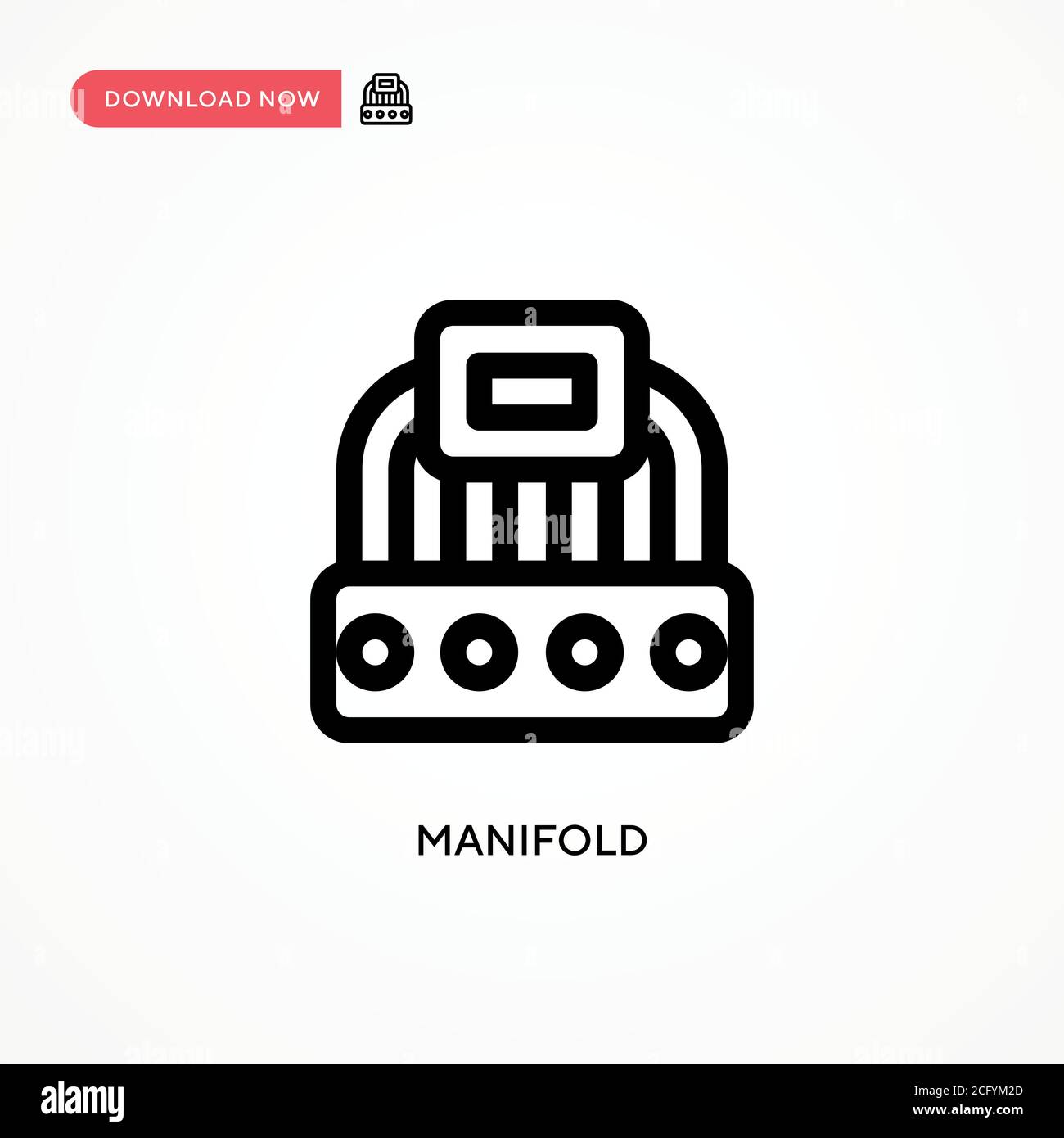 Manifold Simple vector icon. Modern, simple flat vector illustration ...