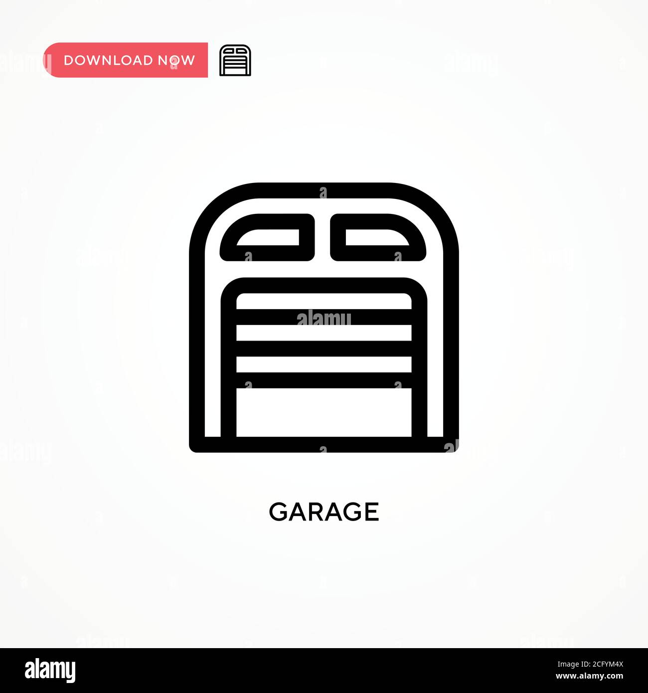 Garage Simple vector icon. Modern, simple flat vector illustration for ...