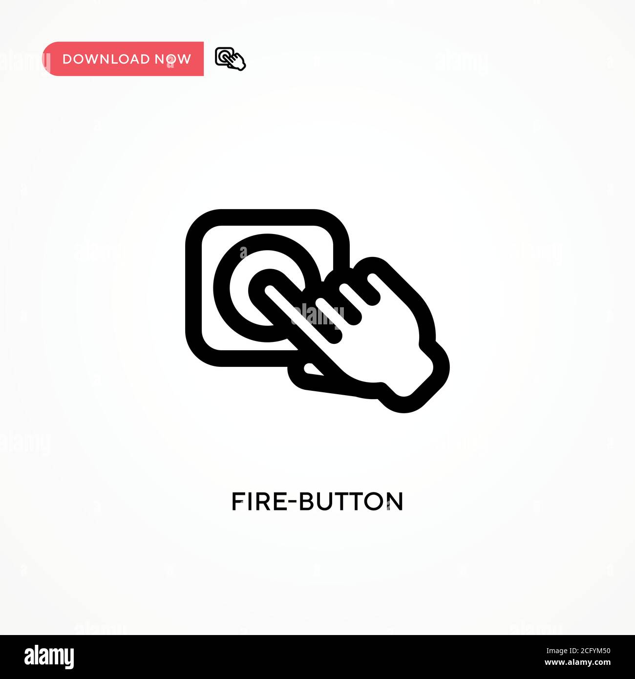 Fire-button Simple vector icon. Modern, simple flat vector illustration ...
