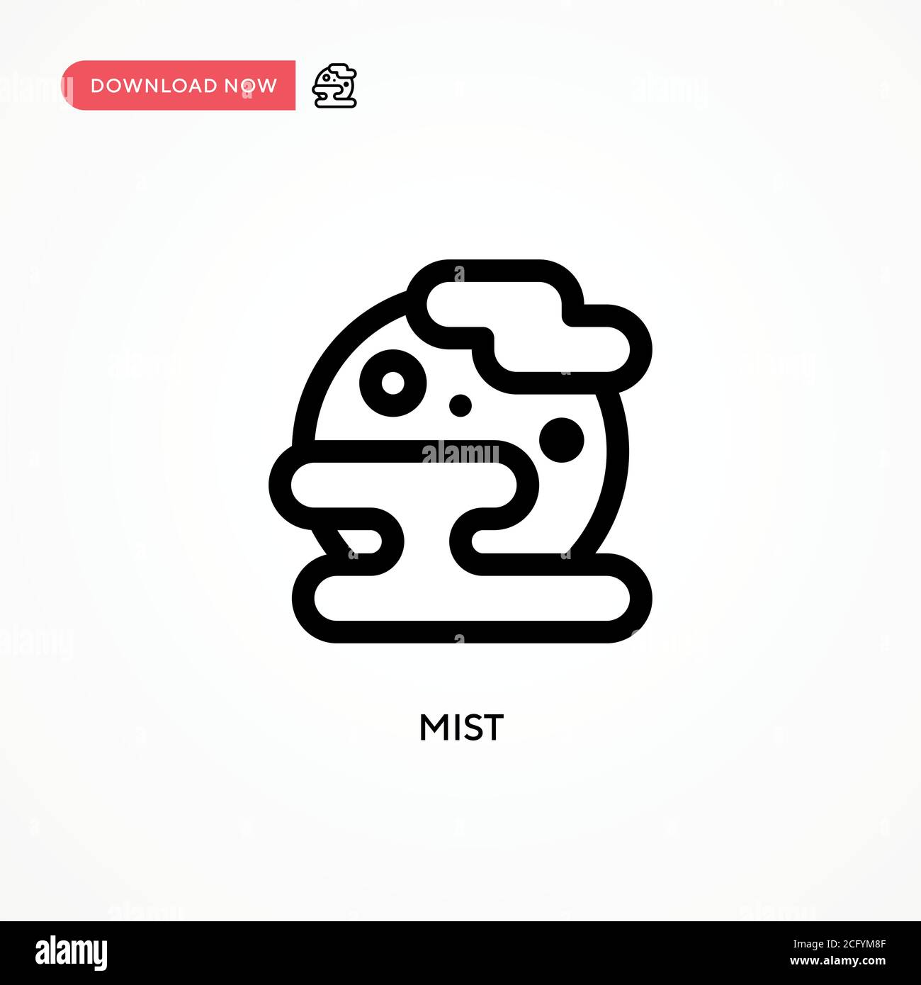 Mist Simple vector icon. Modern, simple flat vector illustration for ...