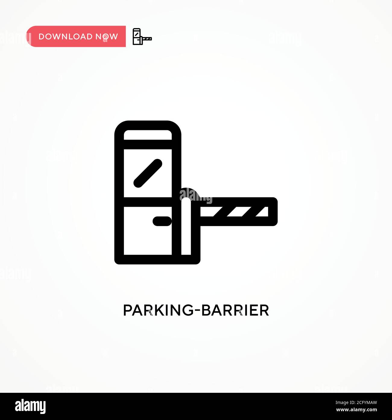 Parking-barrier Simple vector icon. Modern, simple flat vector illustration for web site or ...