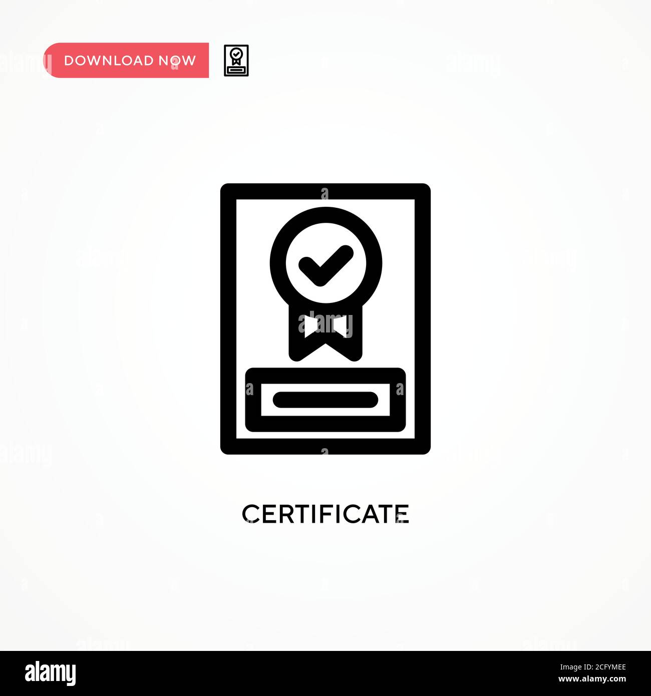 Certificate Simple vector icon. Modern, simple flat vector illustration ...