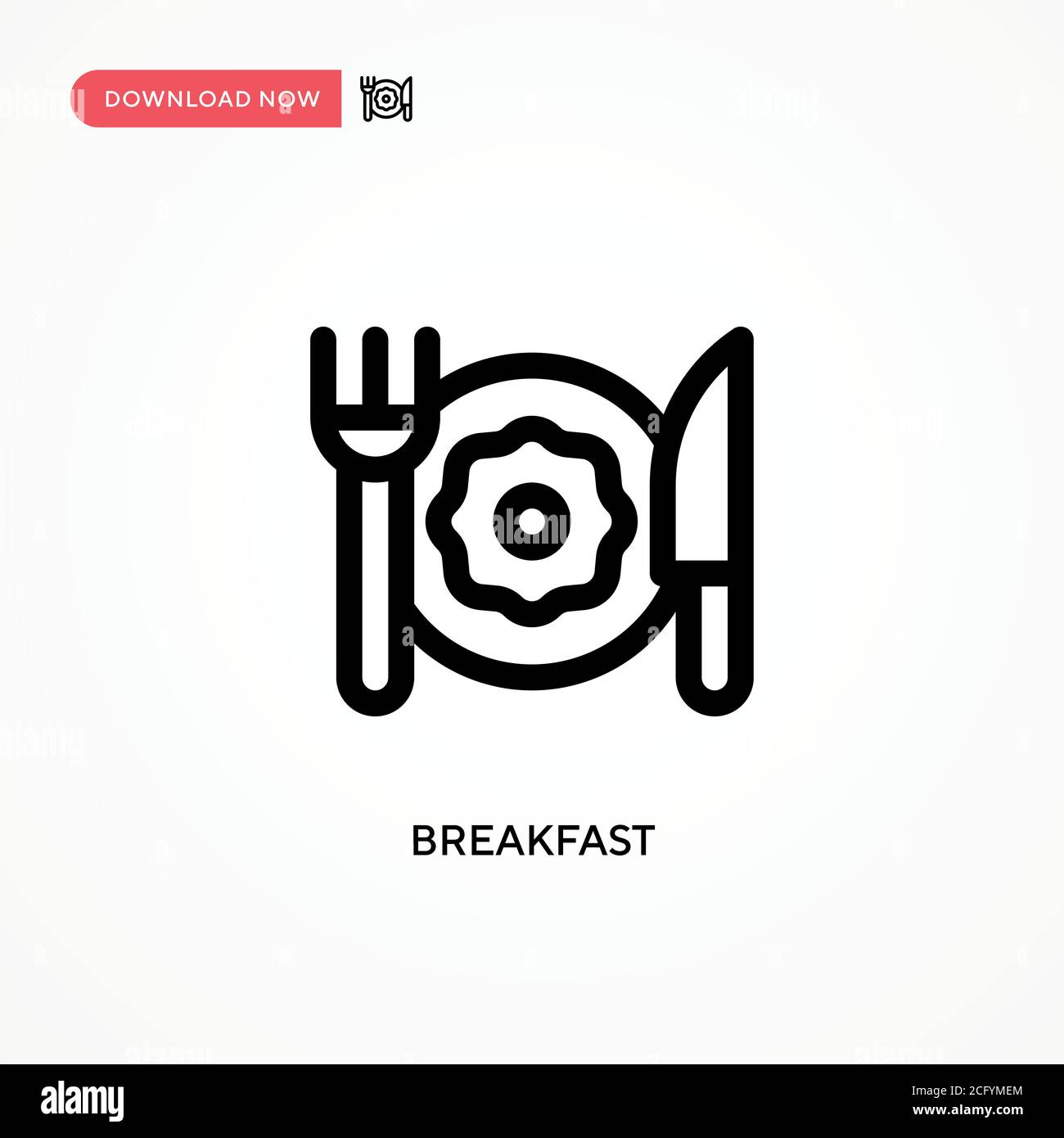 Breakfast Simple vector icon. Modern, simple flat vector illustration ...