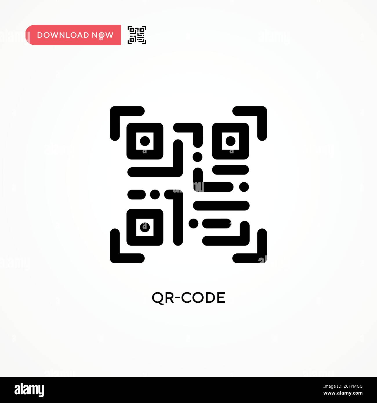 Qr-code Simple vector icon. Modern, simple flat vector illustration for ...
