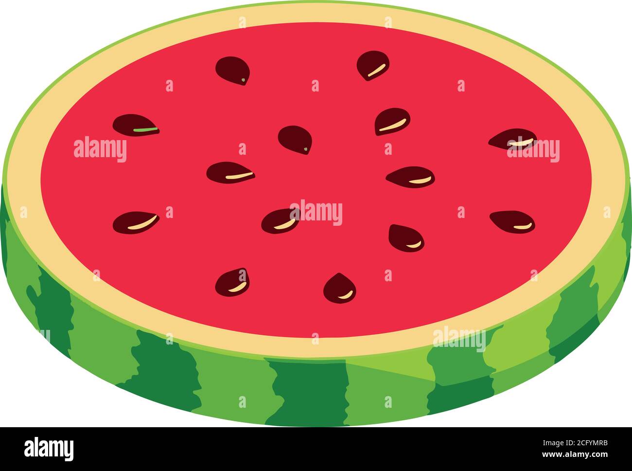 Cutted watermelon icon. Isometric of cutted watermelon vector icon for ...