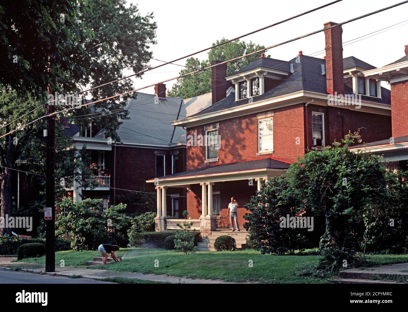 RED BRICK HOUSE IN LEXINGTON, KENTUCKY, USA, 1980s Stock Photo - Alamy