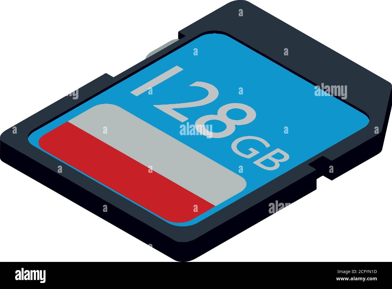 Camera flash card icon. Isometric of camera flash card vector icon for ...