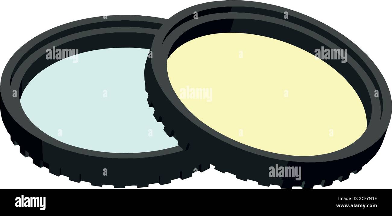 Camera filter icon. Isometric of camera filter vector icon for web ...