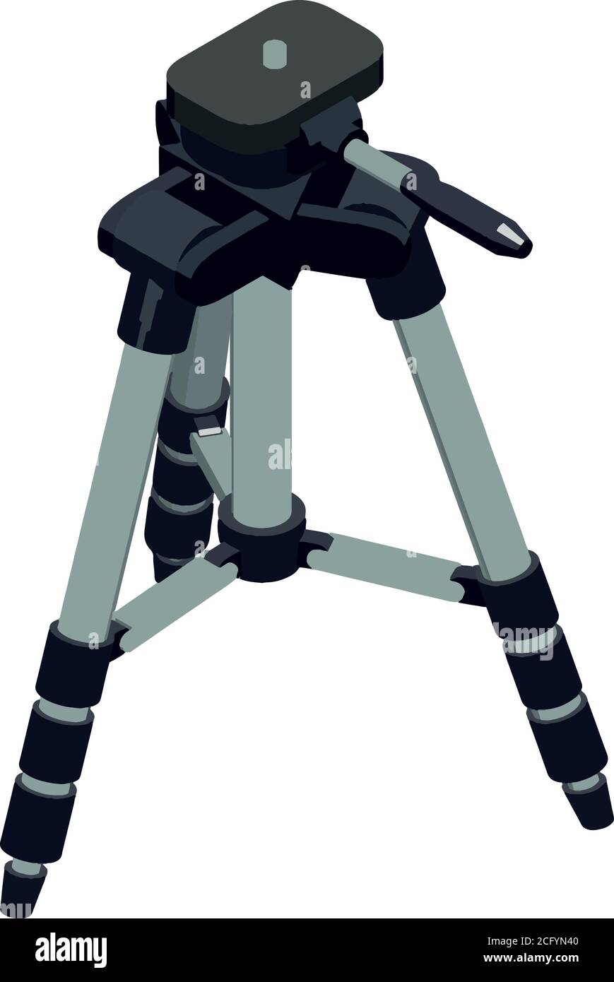 Camera tripod icon. Isometric of camera tripod vector icon for web ...