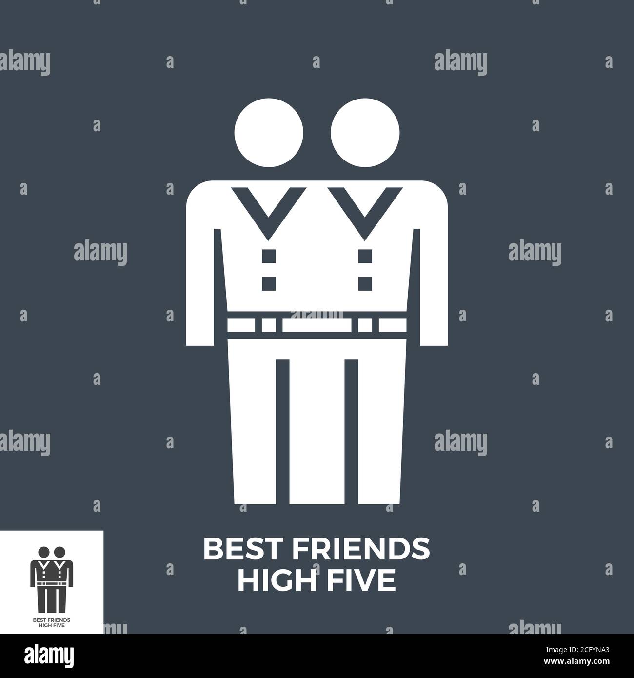 Best Friends High Five Glyph Vector Icon Stock Vector Image & Art - Alamy
