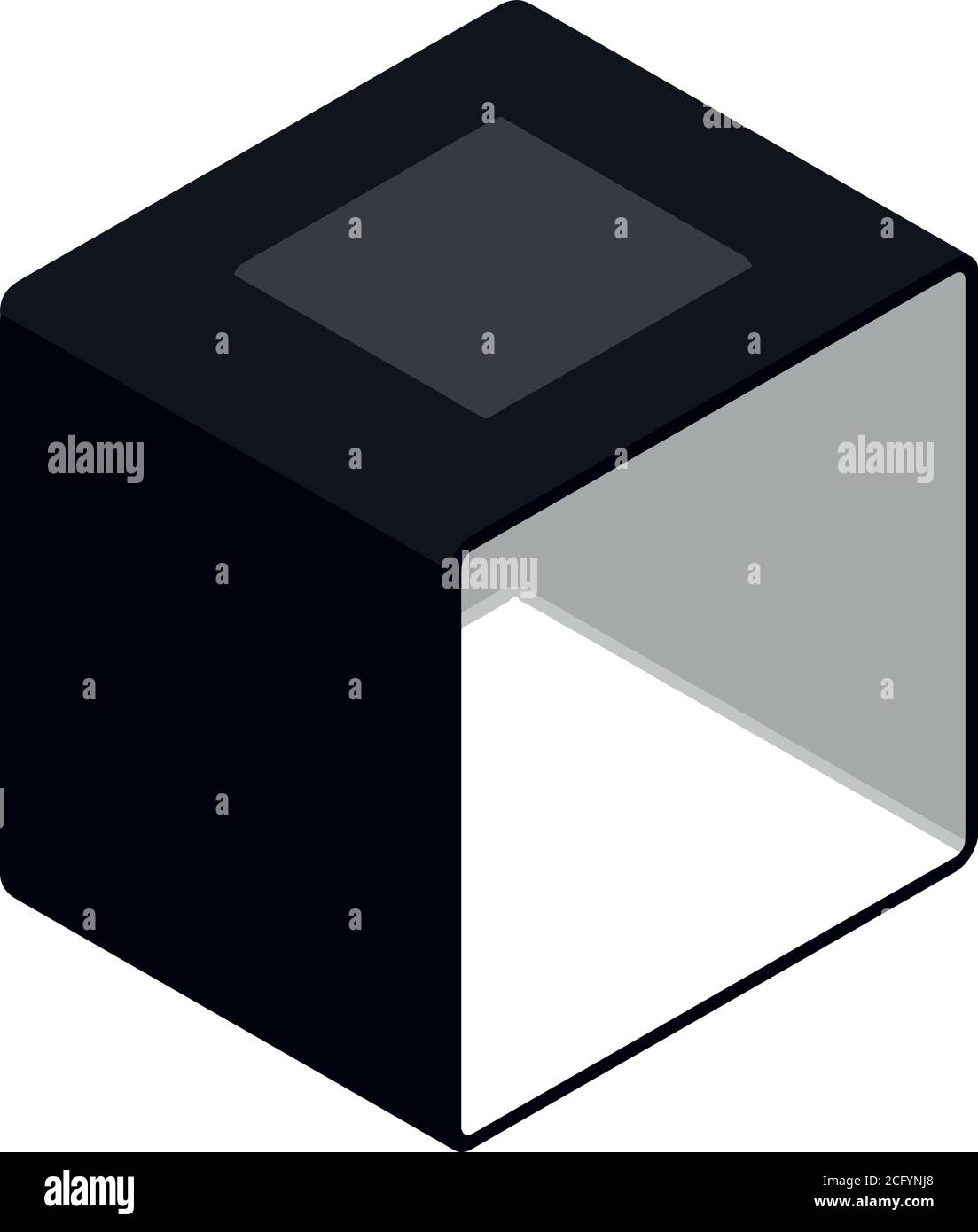 Photo light box cube icon. Isometric of photo light box cube vector ...