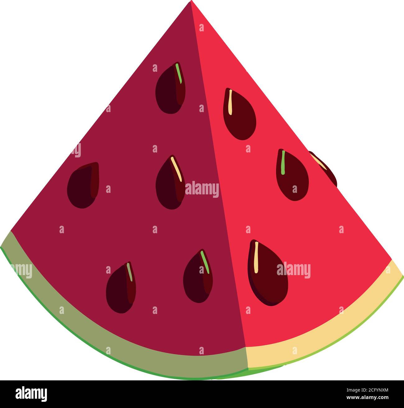 Piece watermelon icon. Isometric of piece watermelon vector icon for ...