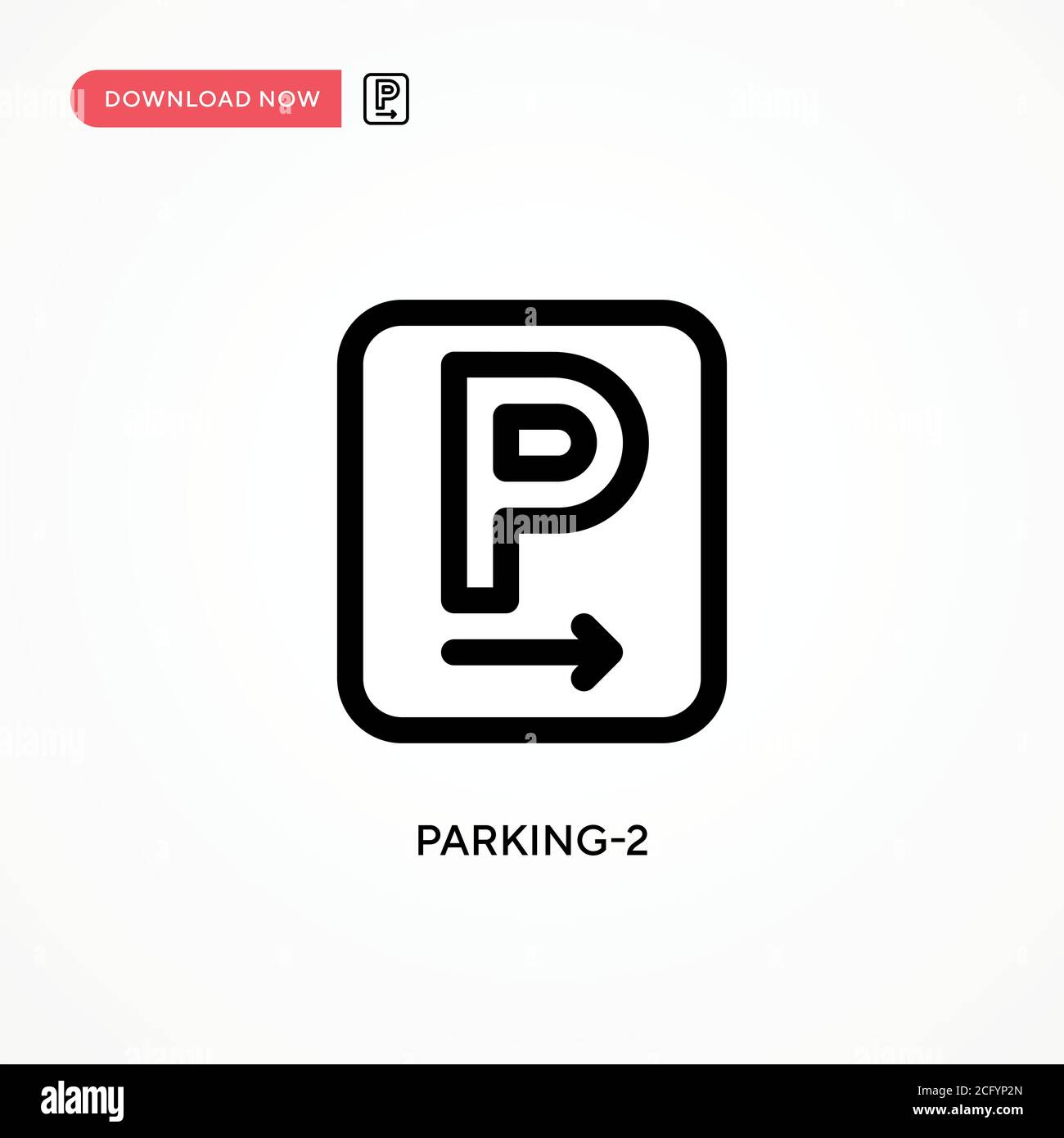 Parking-2 Simple vector icon. Modern, simple flat vector illustration ...