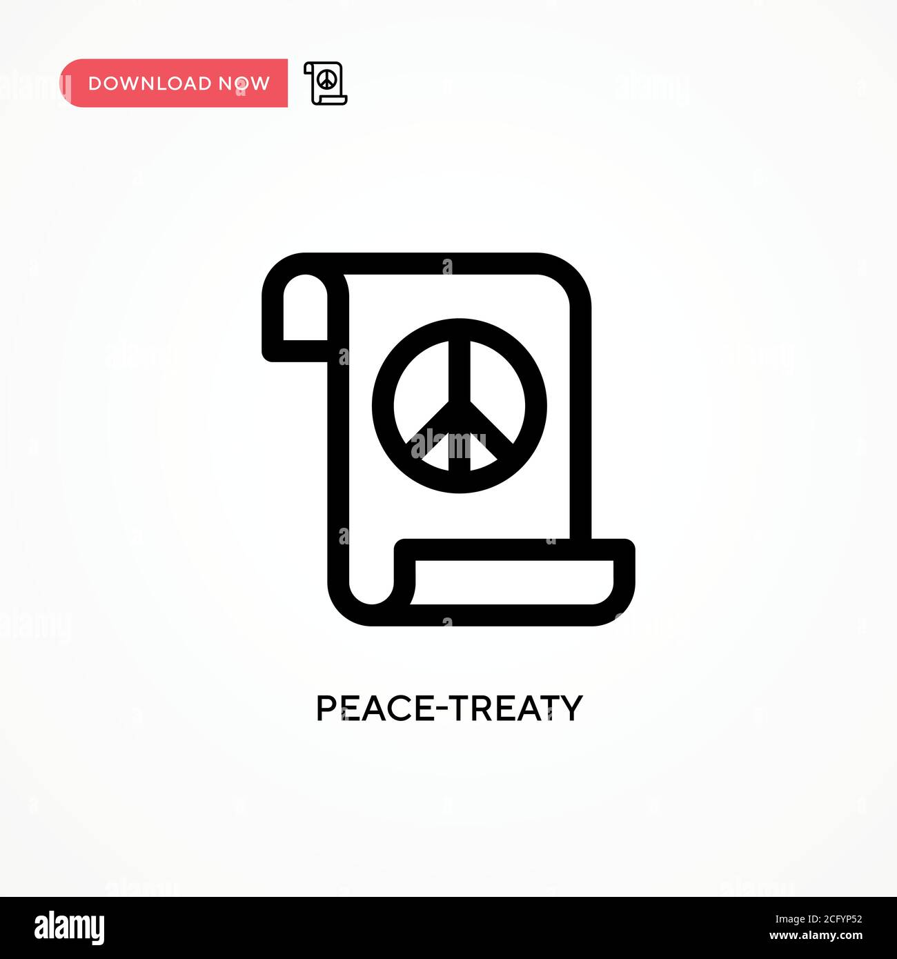 Peace-treaty Simple vector icon. Modern, simple flat vector ...