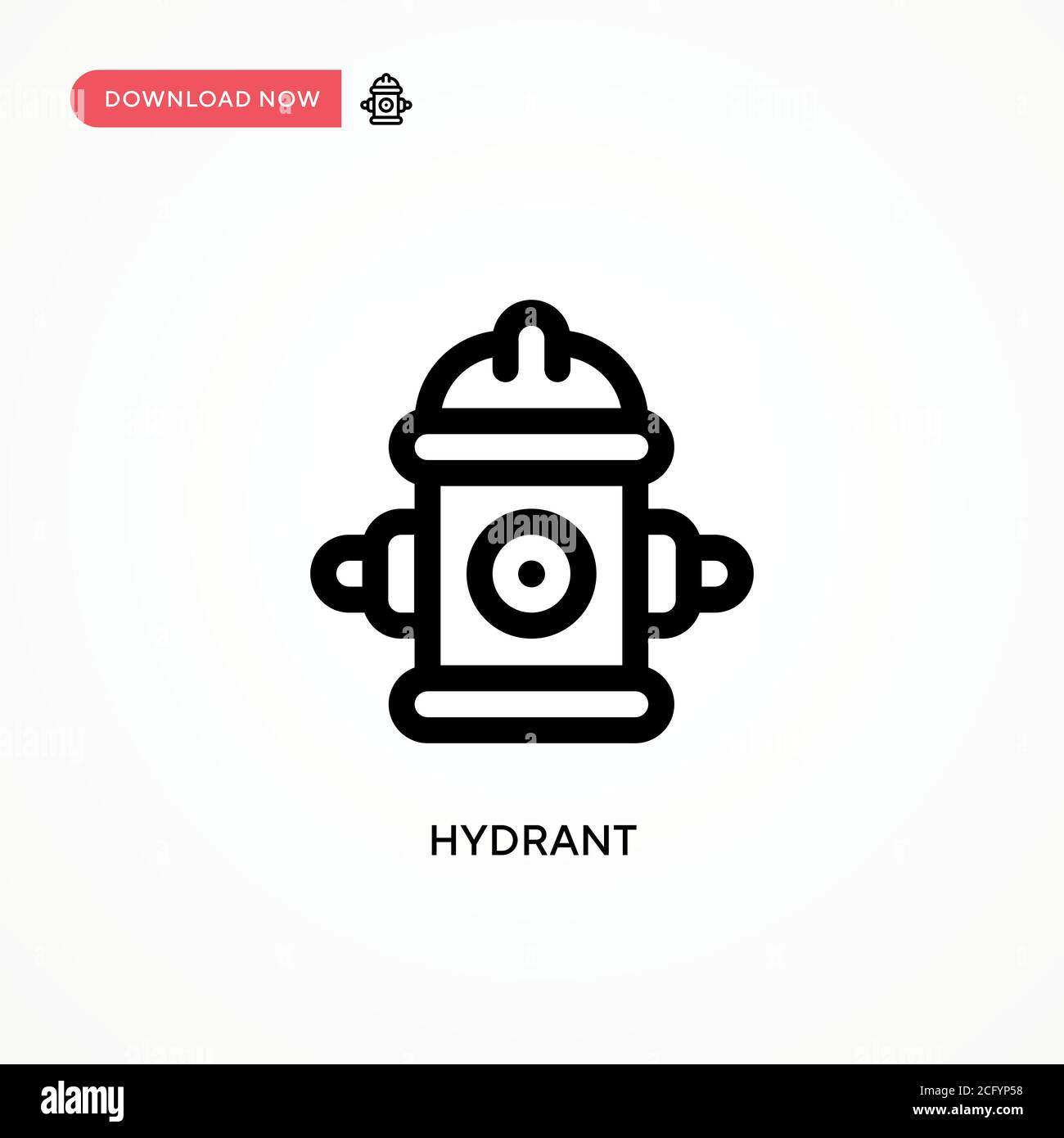 Hydrant Simple vector icon. Modern, simple flat vector illustration for ...