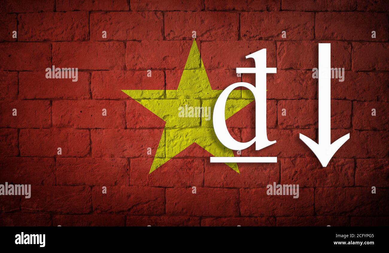 symbolic depreciation of the national currency Dong against of the ...