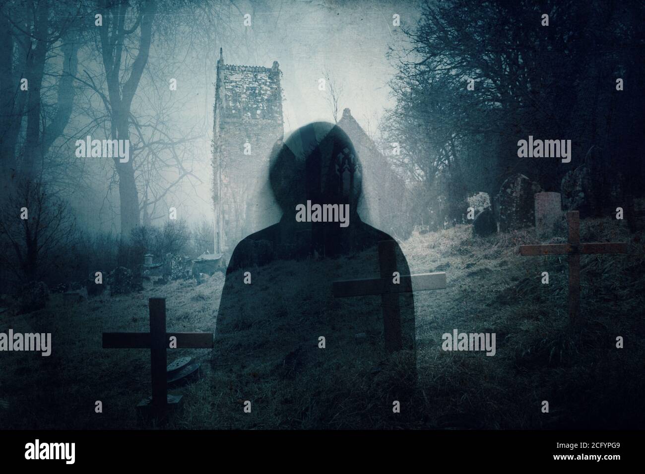 Scary monk hi-res stock photography and images - Alamy