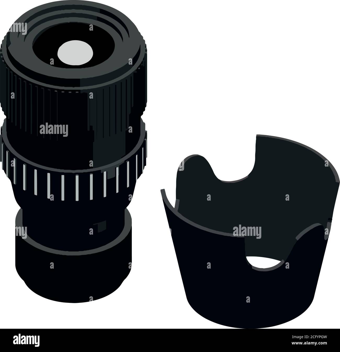 Camera lens protection icon. Isometric of camera lens protection vector icon for web design ...