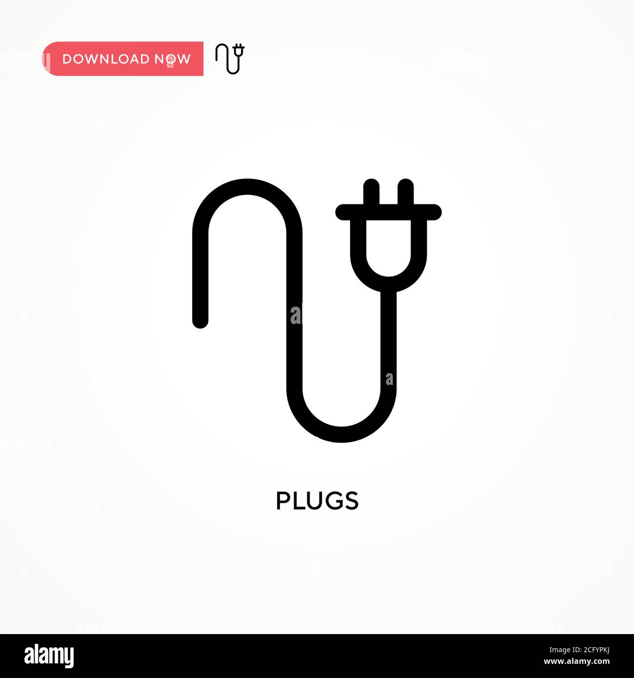 Plugs Simple vector icon. Modern, simple flat vector illustration for ...