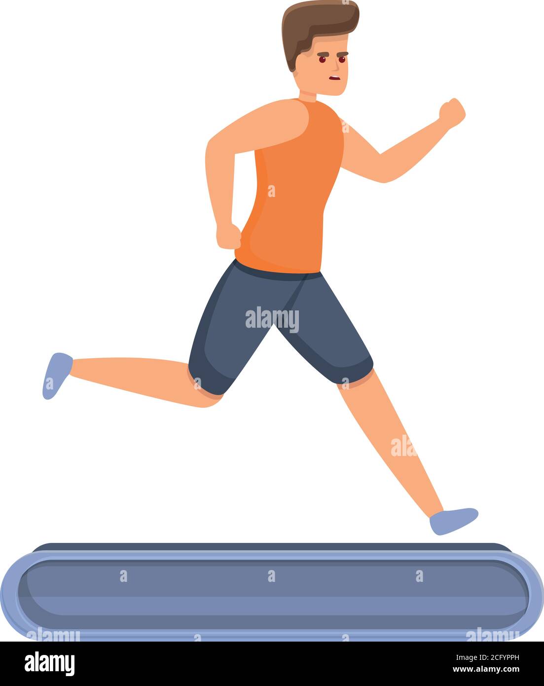 Home training running treadmill icon. Cartoon of home training running ...