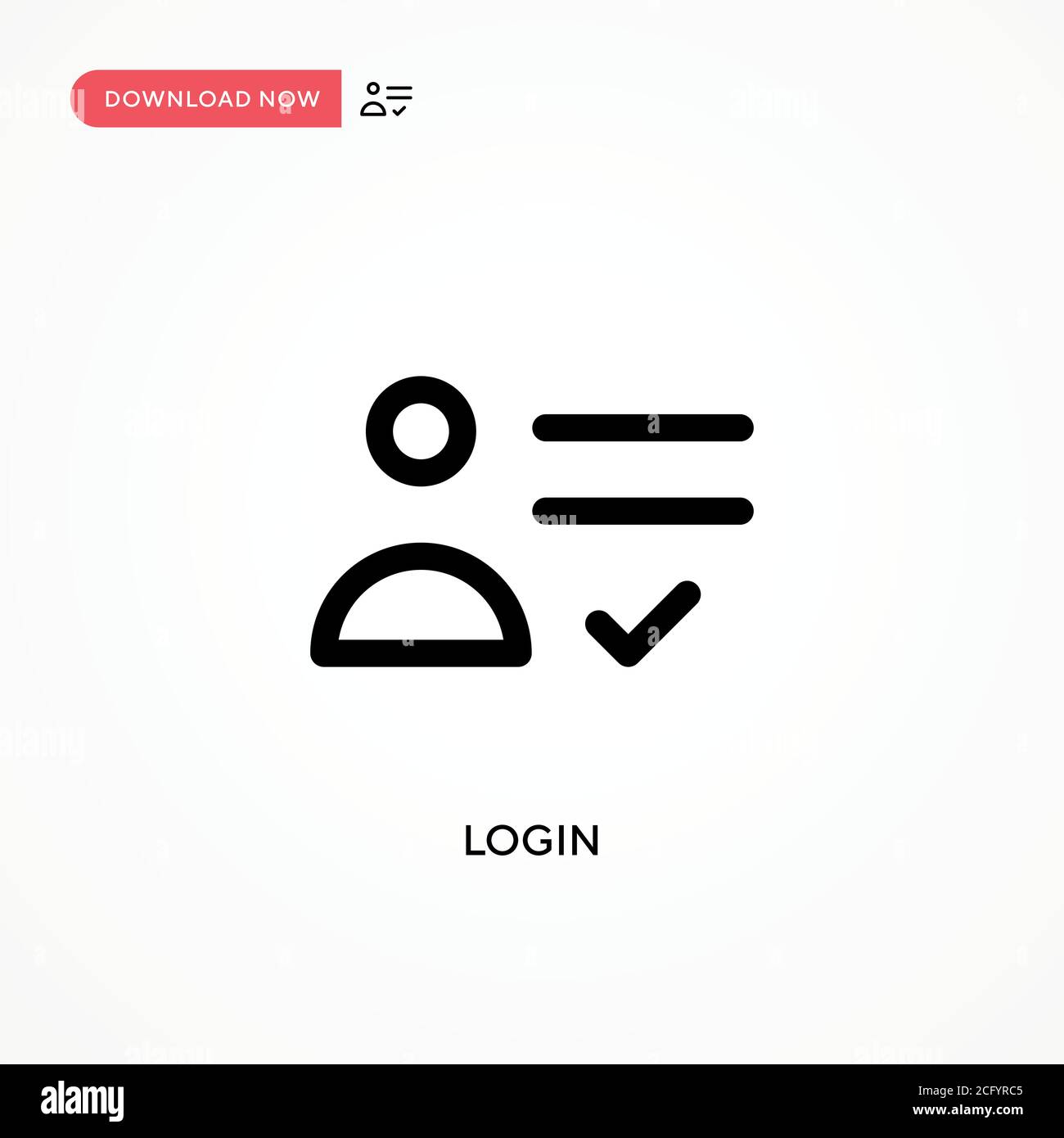 Login Simple vector icon. Modern, simple flat vector illustration for ...