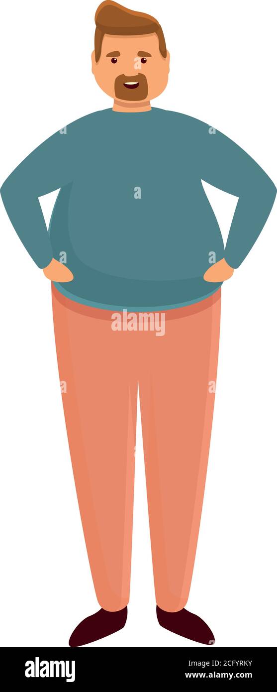 Man gluttony icon. Cartoon of man gluttony vector icon for web design ...