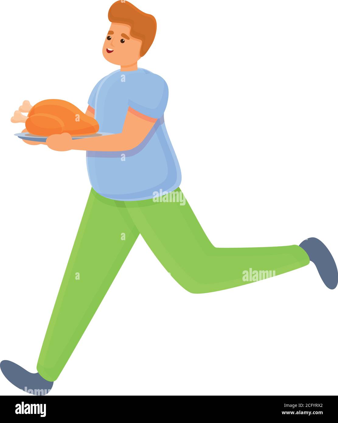 Gluttony chicken icon. Cartoon of gluttony chicken vector icon for web ...