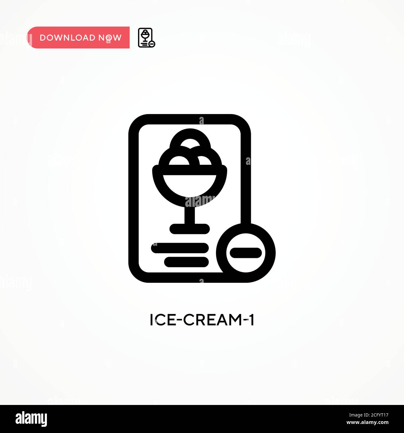 Ice-cream-1 Simple vector icon. Modern, simple flat vector illustration ...