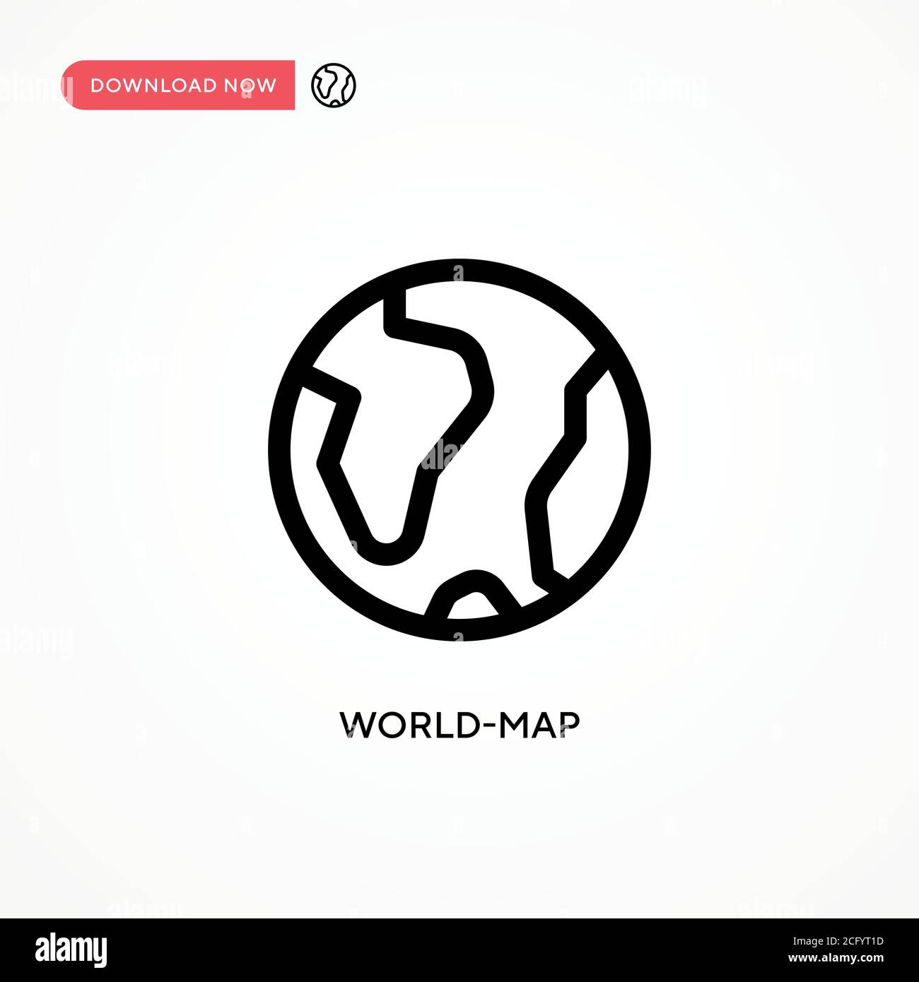 Simple Flat Political World Map High Resolution Stock Photography and ...