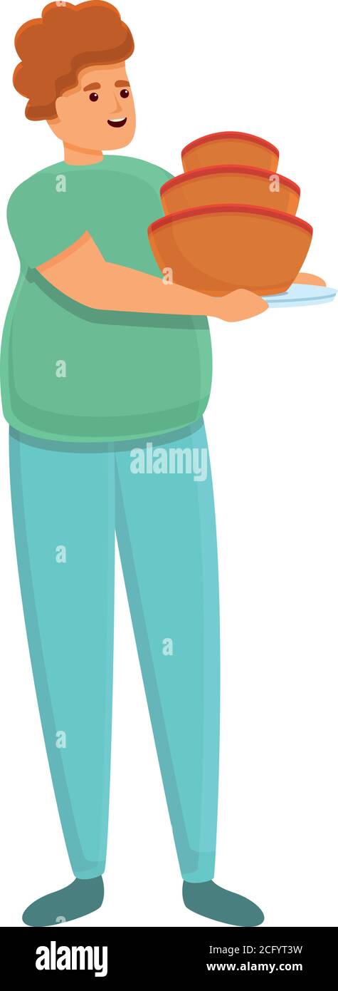 Gluttony homemade cake icon. Cartoon of gluttony homemade cake vector ...