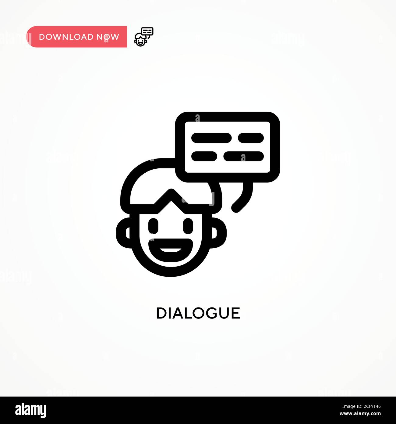 Dialogue Simple vector icon. Modern, simple flat vector illustration for web site or mobile app ...