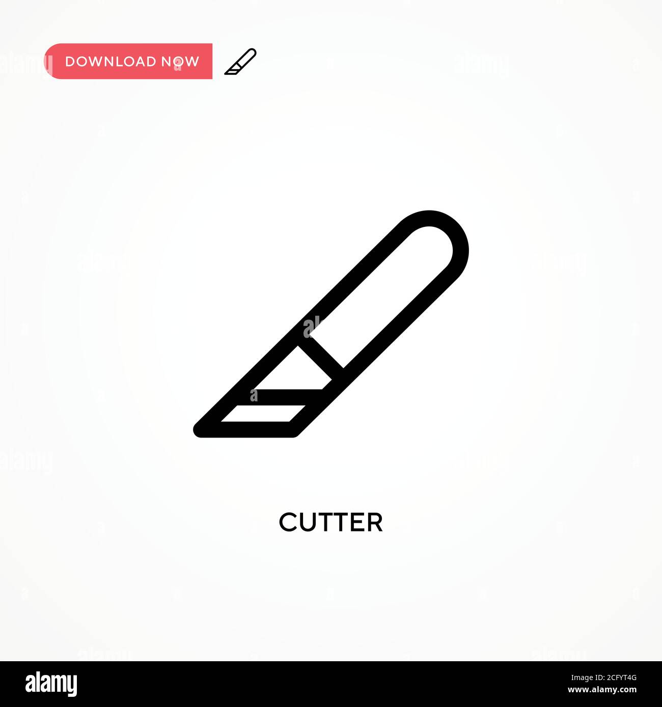 Cutter Simple vector icon. Modern, simple flat vector illustration for ...