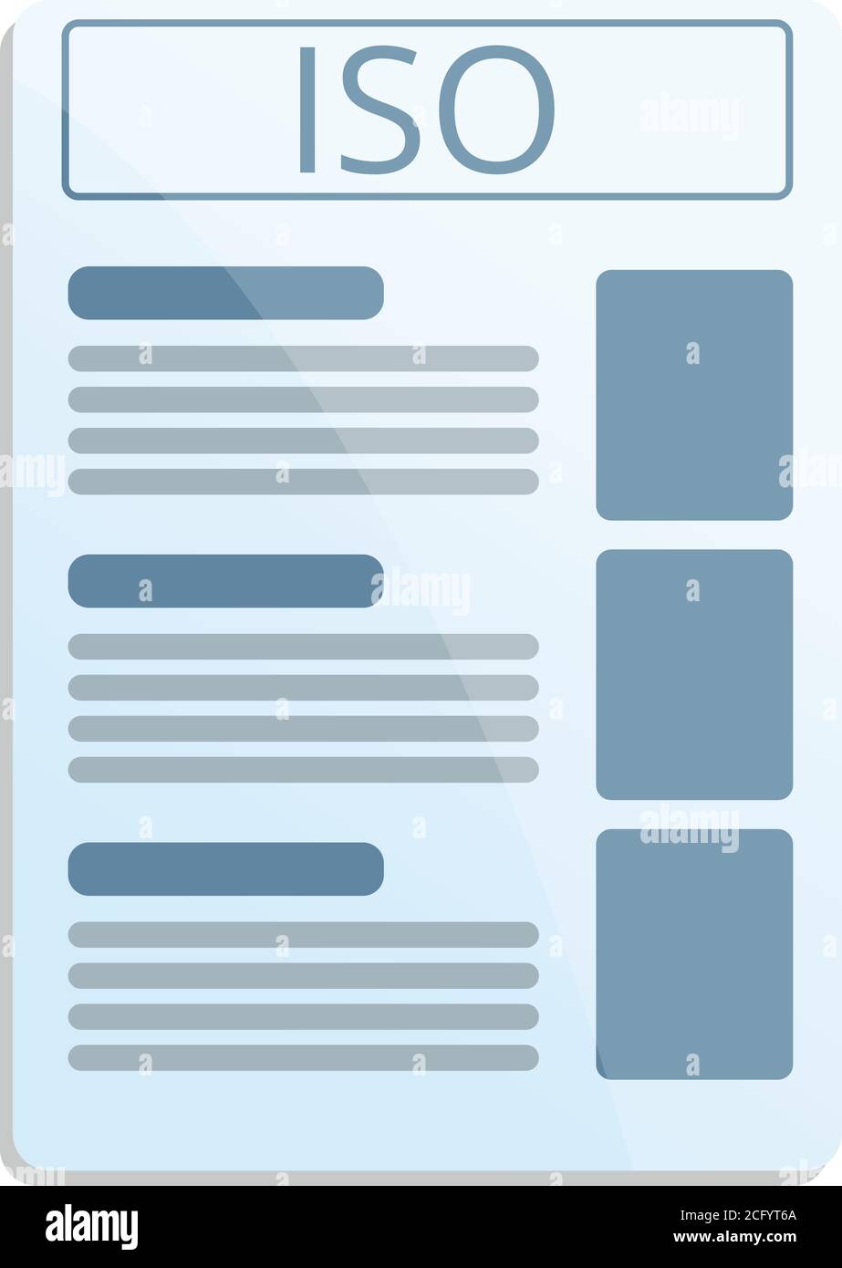 Iso standard icon. Cartoon of iso standard vector icon for web design ...