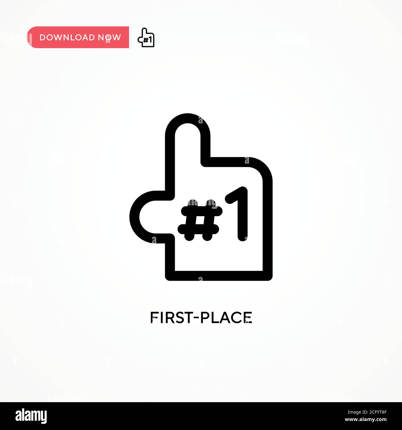 First-place Simple vector icon. Modern, simple flat vector illustration ...