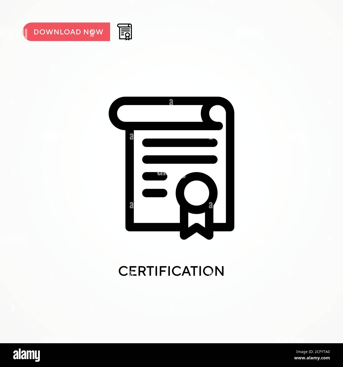 Certification Simple vector icon. Modern, simple flat vector ...