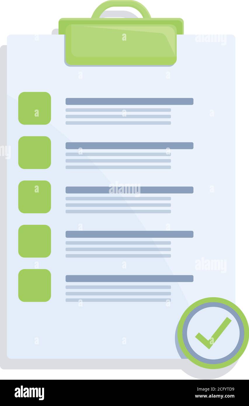 Checklist standard icon. Cartoon of checklist standard vector icon for ...