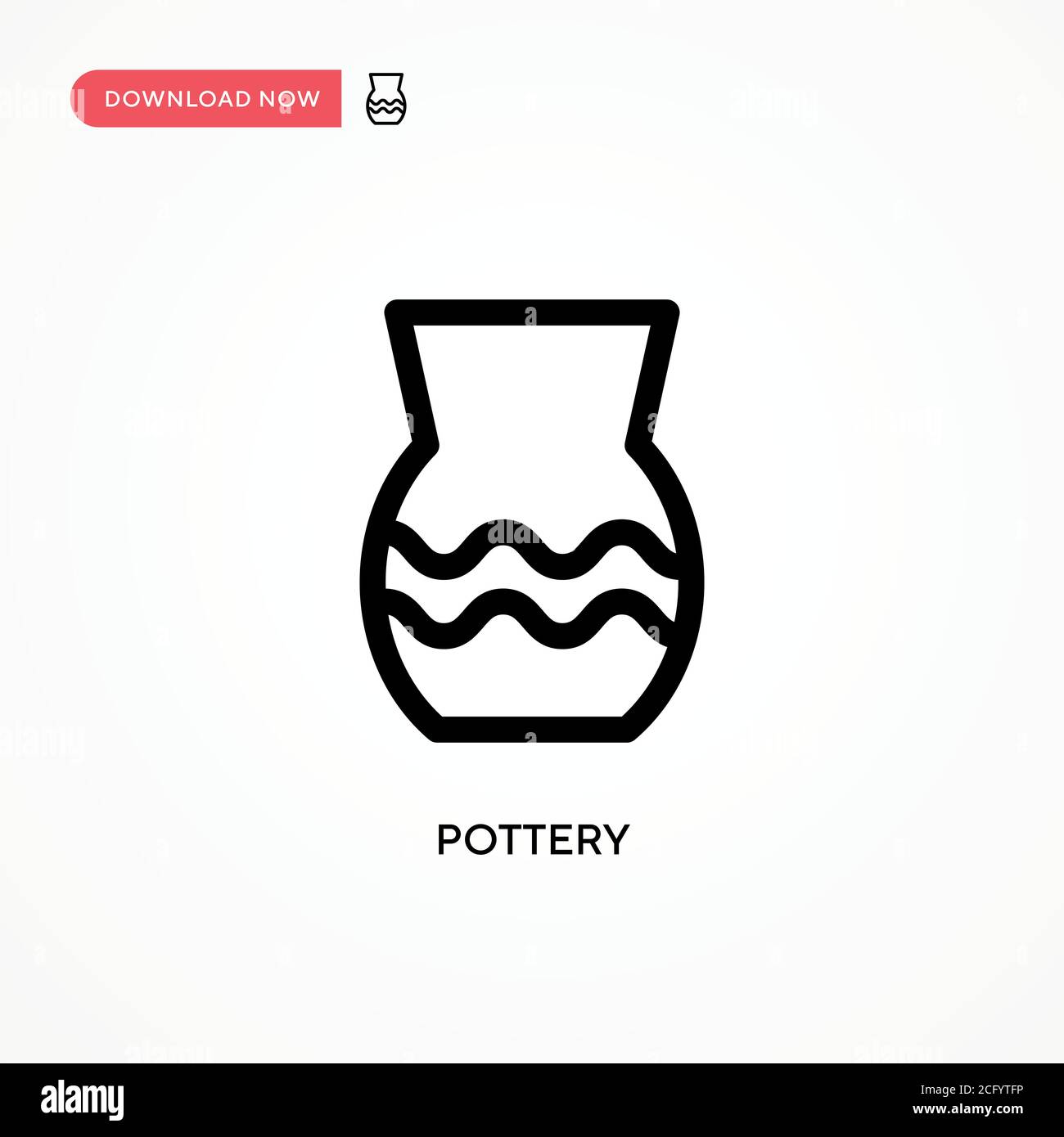 Pottery Simple vector icon. Modern, simple flat vector illustration for ...