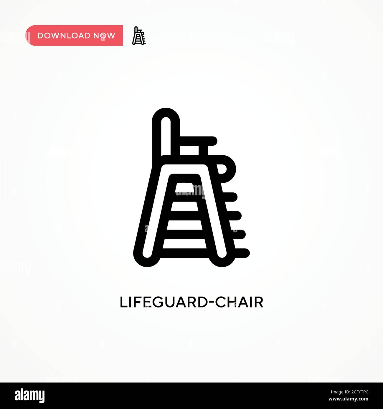 Lifeguard-chair Simple vector icon. Modern, simple flat vector ...