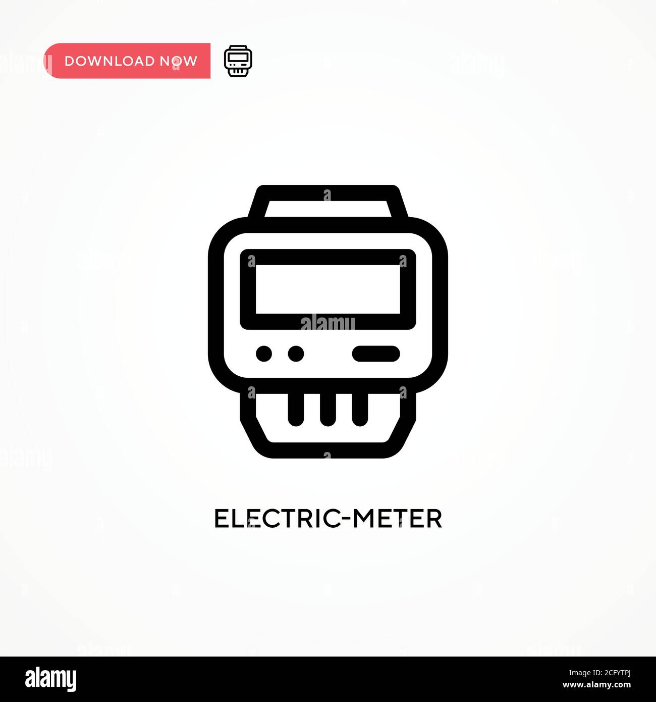 Electric-meter Simple vector icon. Modern, simple flat vector ...