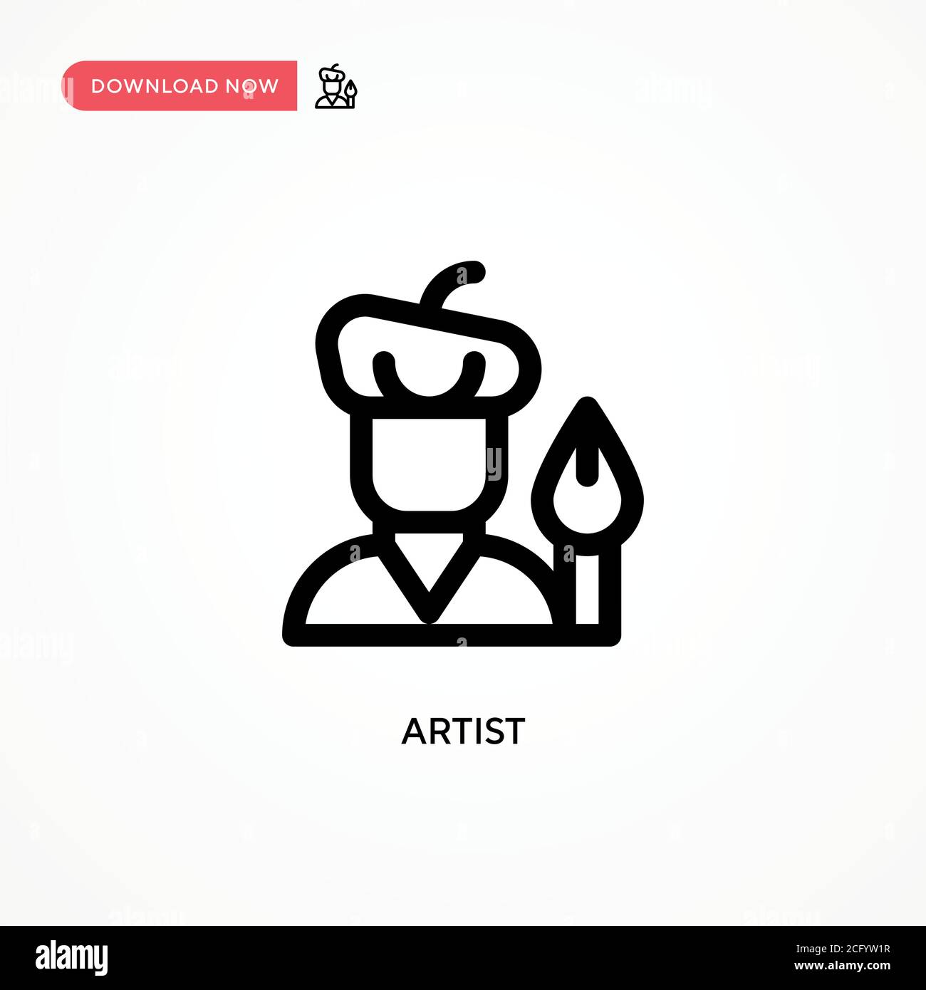 Artist Simple vector icon. Modern, simple flat vector illustration for ...
