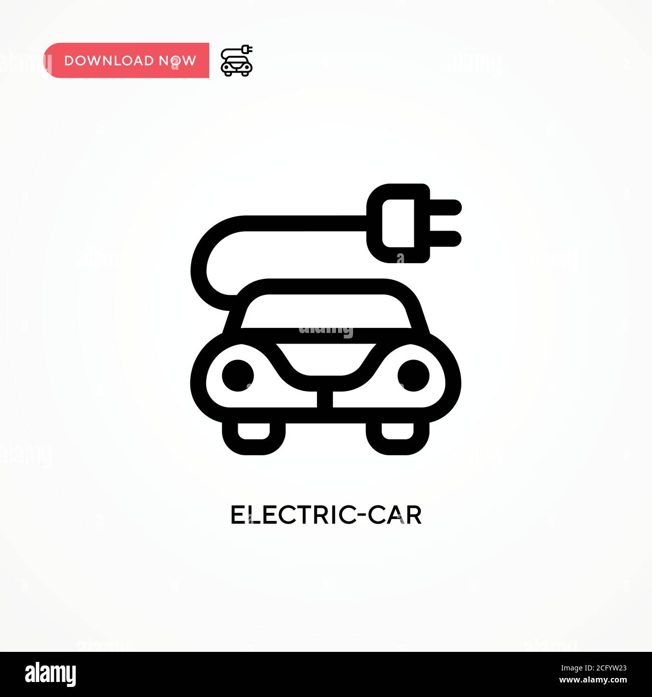 Electric-car Simple vector icon. Modern, simple flat vector ...