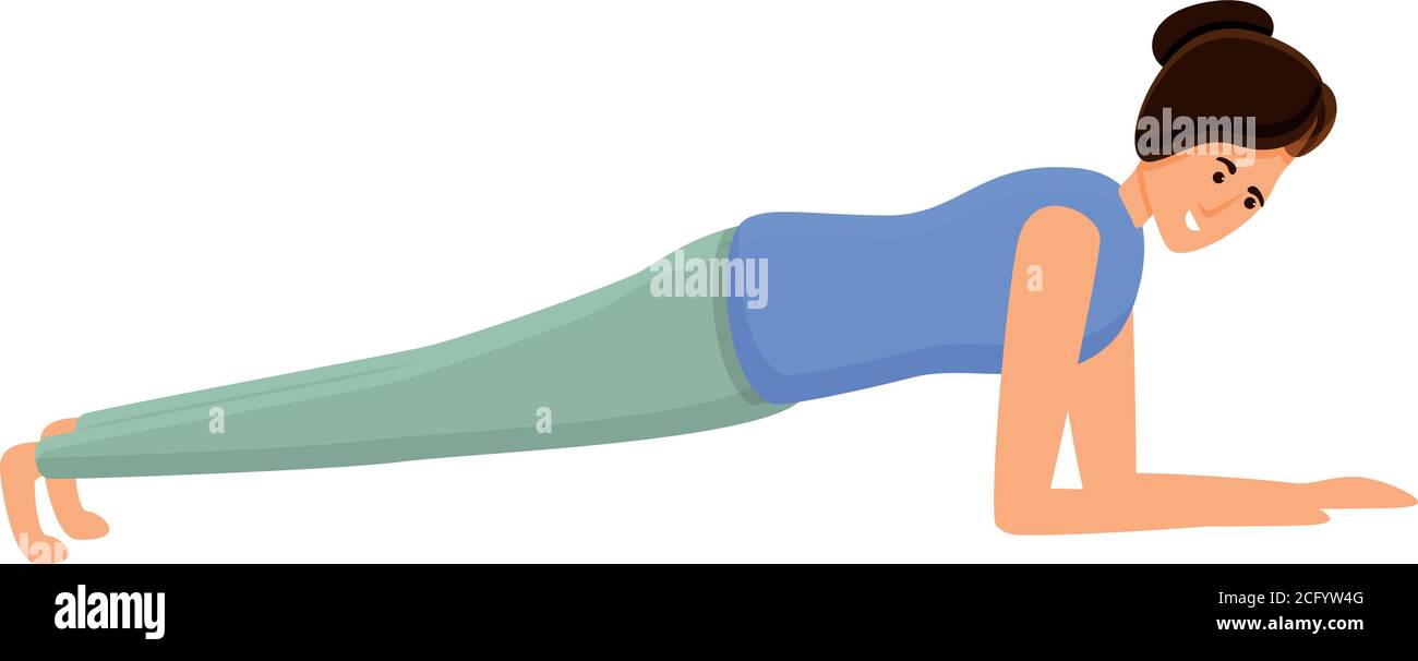 Home training plank icon. Cartoon of home training plank vector icon ...