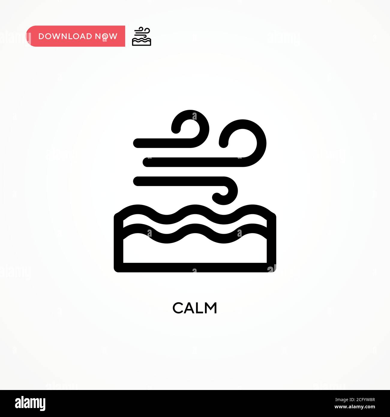 Calm Simple vector icon. Modern, simple flat vector illustration for ...