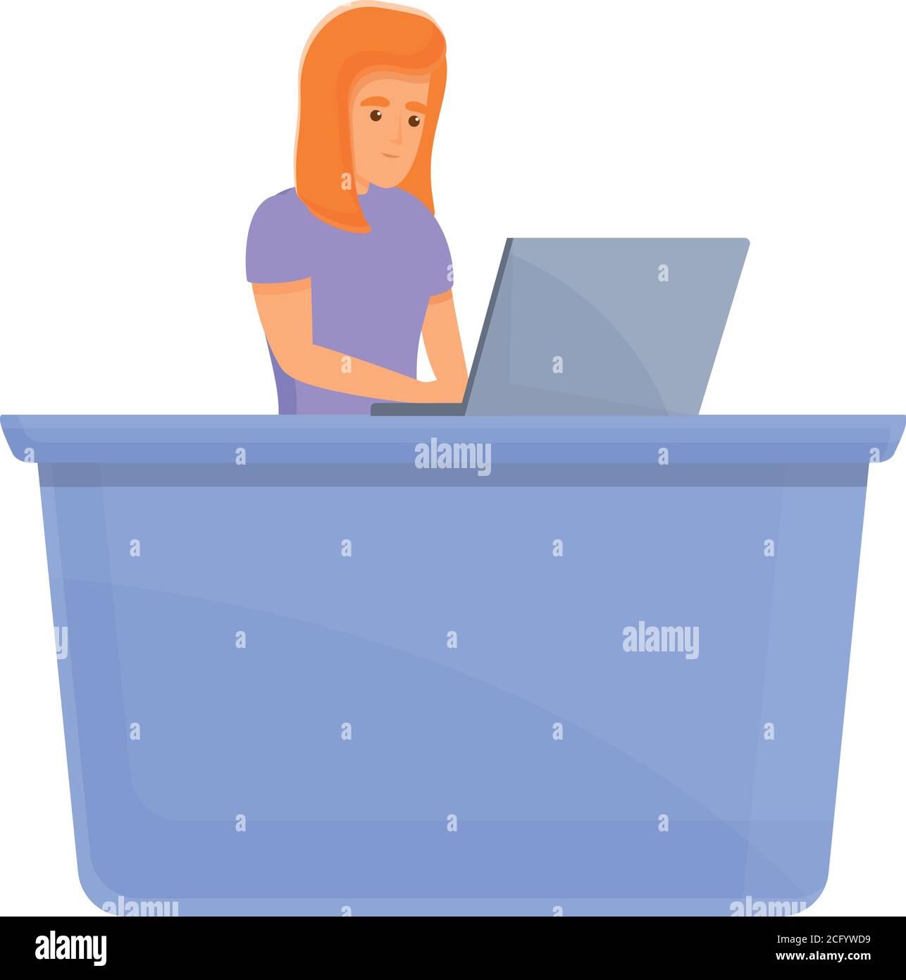 Outsource reception icon. Cartoon of outsource reception vector icon for web design isolated on ...