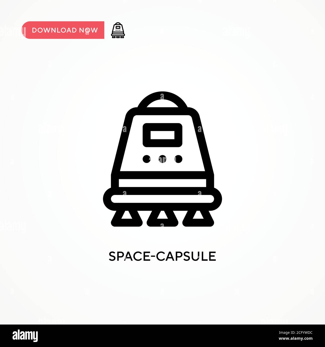 Space-capsule Simple vector icon. Modern, simple flat vector ...
