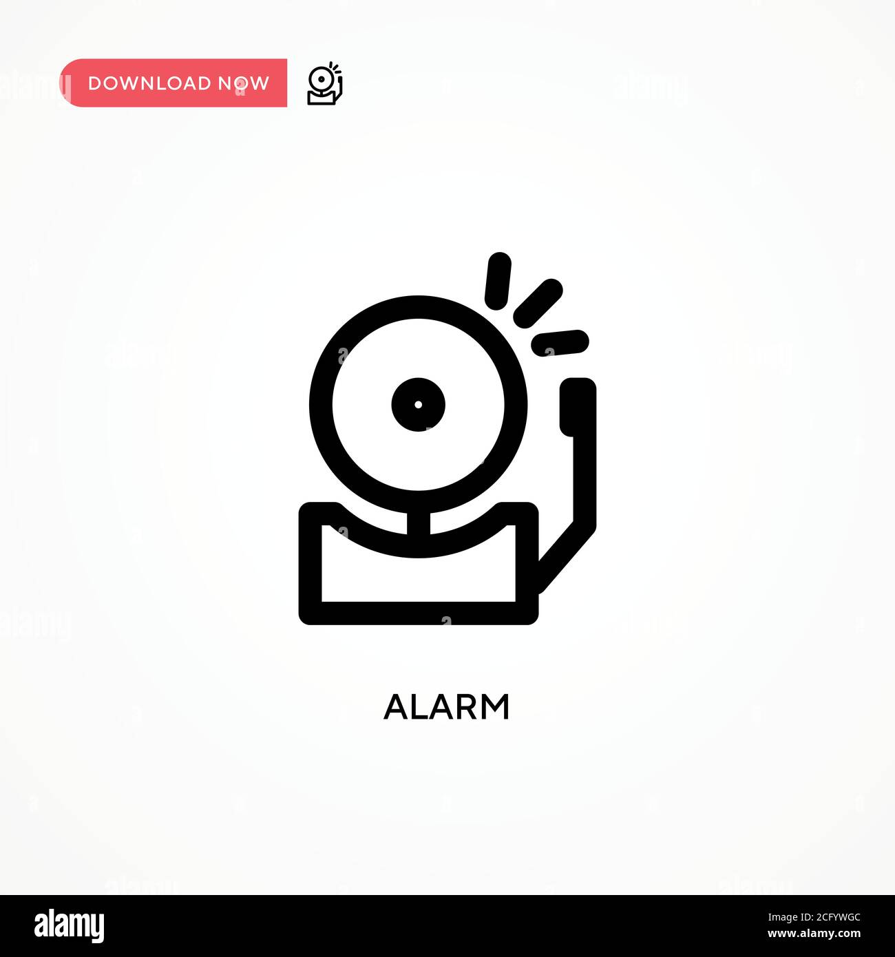 Alarm Simple vector icon. Modern, simple flat vector illustration for ...